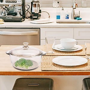 DOITOOL Glass Saucepan with Cover Heat-Resistant Glass Pot and Pan with Lid, Clear Glass Cooking Pot Cookware Set for Pasta, Noodle, Soup & Baby Food