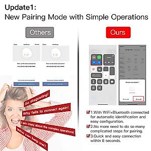 MoesGo 2nd Generation WiFi RF433 Smart Touch Wall Single Fire Smart Switch，No Neutral Wire Needed,Compatible with Smart Life/Tuya App, Works with Alexa and Google Home Single Pole 110V White 1 Gang