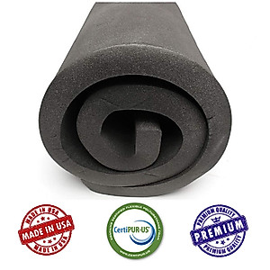 AKTRADING CO. 2" H X 24" W X 72" L CertiPUR-US Certified Rubber Foam Sheet Cushion (Seat Replacement, Upholstery Sheet, Foam Padding, Acoustic Foam Sheet)