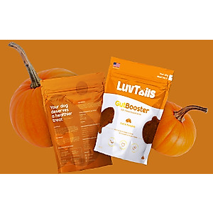LuvTails Gut Booster Soft Chew Supplements for Dogs, Dog Digestive Support with Fennel, Pumpkin and Cod Oil Promotes Healthy Gut, 60 Chews
