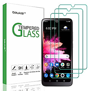 beukei (3 Pack) Compatible for Alcatel TCL 30 Z/TCL T602DL / TCL 30 LE/TCL 30Z Screen Protector Tempered Glass,Touch Sensitive,Case Friendly, 9H Hardness
