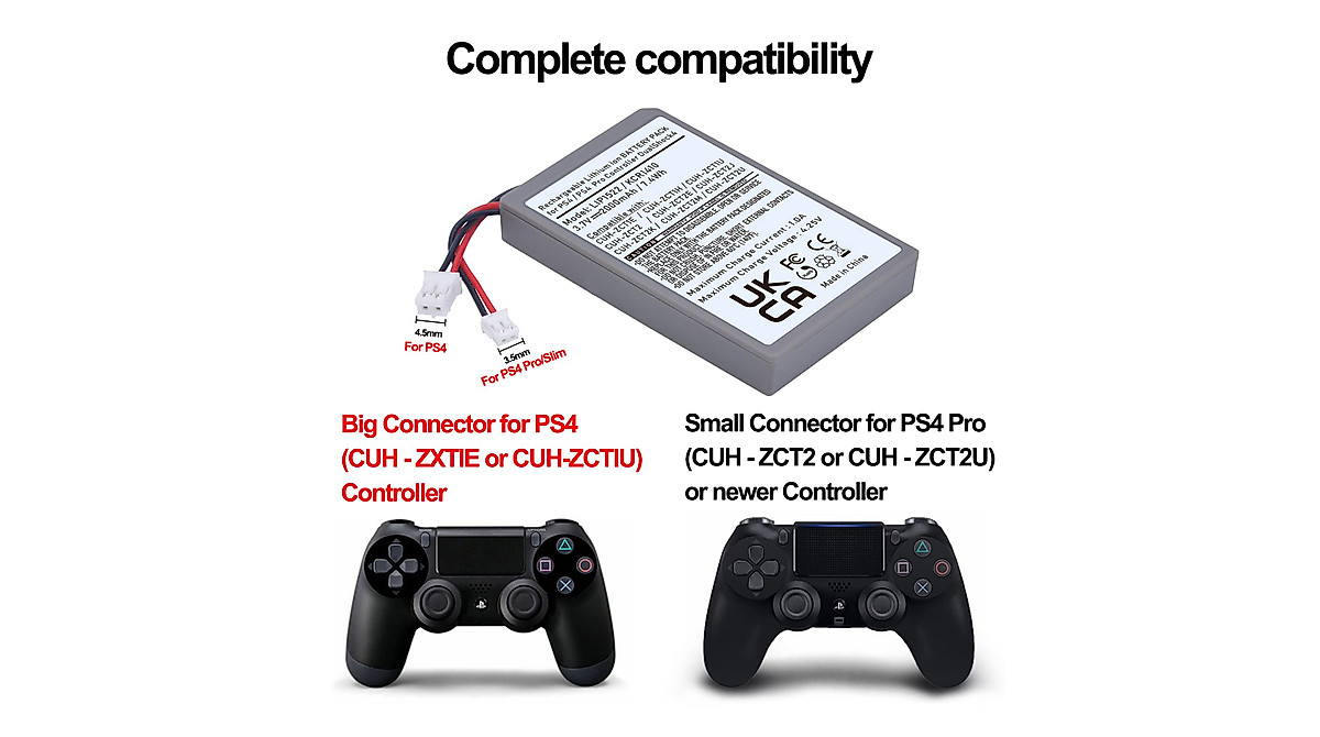 Batmax 2000mAh Battery for PS4 Controllers