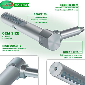 Yoursme AM131288 AM131289 Front and Rear Mower Deck Gage Wheel Arm for John Deere Mower Decks 48C 54C and 62C Diameter 1”