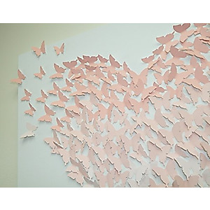 Hand-made 3D Butterflies - Ombre Butterfly Heart Art with Quote! Customizable! 24 x 24