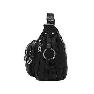 MINTEGRA Women Crossbody Bag Leather Handbag Pocketbook Lightweight Shoulder Purse