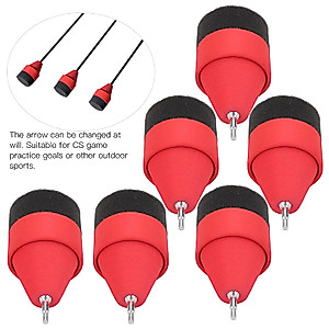 Dilwe Sponge Arrowhead, 6Pcs EVA Sponge + Metal Sponge Foam Tipped Archery Sponge Arrow Heads for Archery Hunting/CS Activities Shooting, Archery Supplies