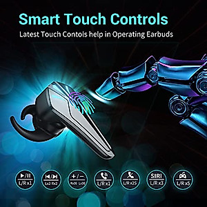 Wireless Earbuds Noise Cancelling,48 Hours Playtime Low latency Gaming Earbuds 5.3 Bluetooth Headphone IPX5 Waterproof Immersive Deep Bass Bluetooth EarBuds Compatible with Apple & Android&PS4/PS5