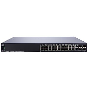 Cisco SG500-28P 28 Port Gigabit POE 500 Series Stackable Managed Switch