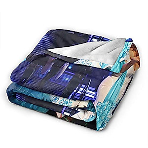 Jenni Rivera Throw Blankets MYEMEI 3D Fashion Print Flannel Fleece Throw Blanket Lightweight for Couch Bed Sofa (Black, 8060)