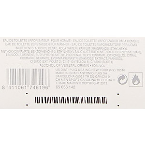 Carolina Herrera Ch Sport Eau de Toilette Spray for Men, 3.4 Ounce