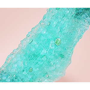 Premade Green Clear Slime - Large Capacity Crystal Slime Lemon Green Glimmer Slime kit,Super Soft and Non-Sticky, for Boys and Girls,Great for Parties (15oz)