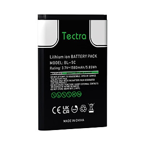 Tectra 2-Pack 1580mAh BL-5C Rechargeable Battery Suitable for Nokia Household Portable Radio with Overcharge Protection