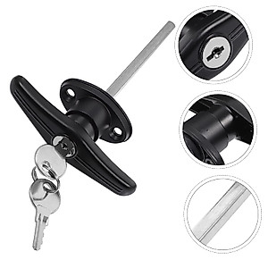 4pcs Handle Lock Replacement Garage Door Lock Shed Door Hardware Shed Door Lock Keyed T-Handle T Handle Assembly Garage Door Hardware T-Handle Garage Door Lock Replacement t Handle