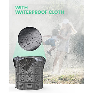 Large Compost Bin - 190 Gallon (720 L) Garden Composter with Better Aeration System, Easy Assembling/BPA Free/Sturdy/Outdoor Compost Tumbler