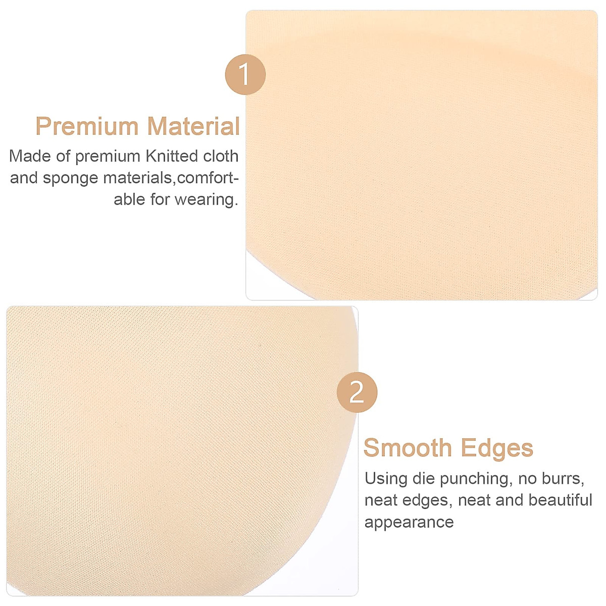 GALPADA Bikini Inserts 3 Pairs Breast Pad Inserts Knitted Cloth + High Elastic Sponge Lining Swimsuit Clothes Accessories