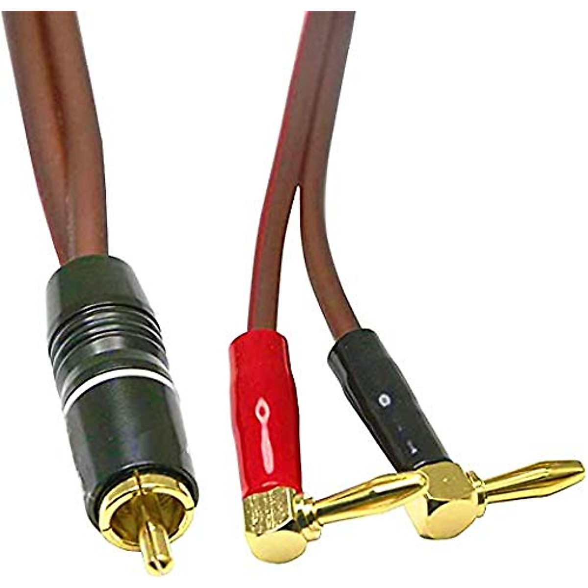 Banana Plug to RCA Speaker Cable,Speaker Wire RCA Male to Banana Plugs(2banana) 4N OFC HiFi Speaker Wire for Subwoofer Loudspeaker - 2m