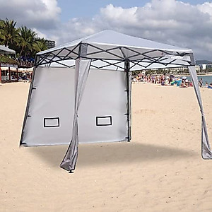 EzyFast Elegant Pop Up Beach Shelter, Compact Instant Canopy Tent, Portable Sports Cabana, 7.5 x 7.5 ft Base / 6 x 6 ft top for Hiking, Camping, Fishing, Picnic, Family Outings (6 x 6, A Khaki)