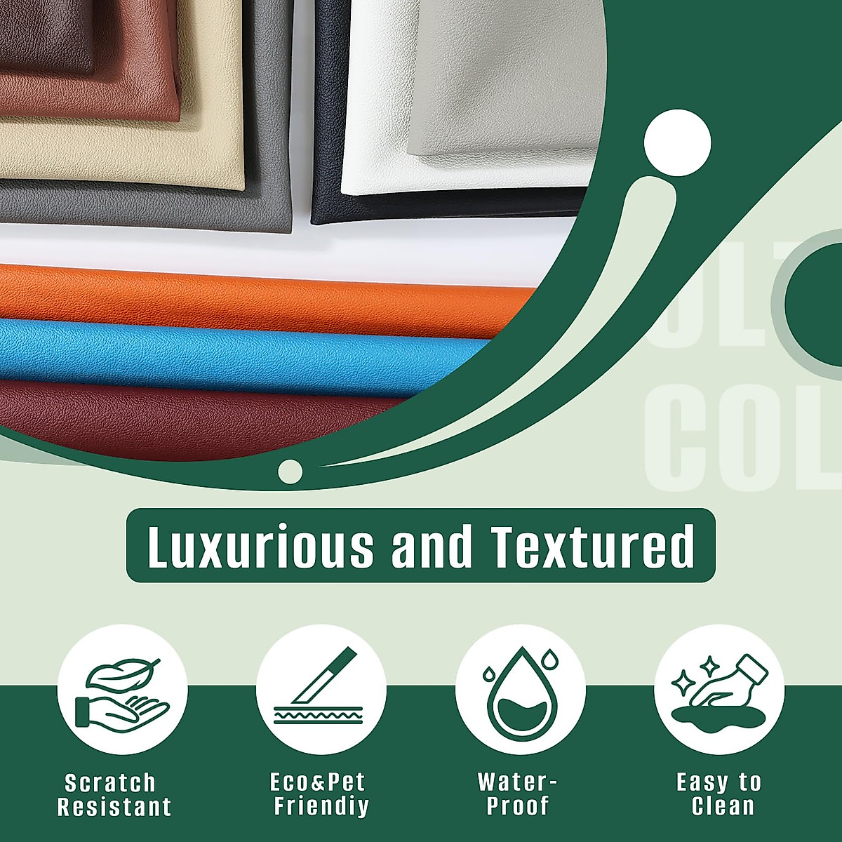 55'' x 40'' PU Faux Synthetic Leather Sheets | 1.1mm Thick | Ideal for Upholstery, DIY Crafts, Hat Making, Hair Crafts, Sewing, Shoe Making (Black)