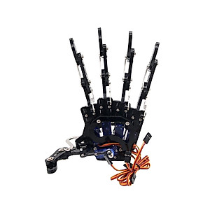 Robotic Robot Hand with Servos Five Fingers Clamper Claw Gripper Mechanical Arm for Assembled for DIY Robot kit (Color : Left Hand)
