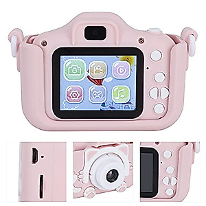 Children Camera, 40MP Cartoon Cat Photograph Camera, Toddler Camera, Multifunction Video Camera, Children Camera, Digital Video Camera, Birthday Gift for Children(Pink)