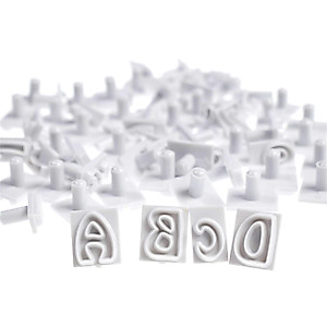 Mini Plastic Alphabet Cookie Cutter Fondant Letter Cutters Symbol Cut Outs Molds Upper & Lower Letter Stamps, 0.5 Inch