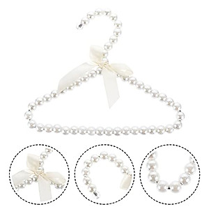 Balacoo Baby Clothes Rack Metal Hangers Metal Clothes Hanger Pet Clothes Hangers Pearl Beads Dog Apparel Hangers Anti- Slip Baby Coat Hangers for Dog Cat Baby Toddler Small Coat White s