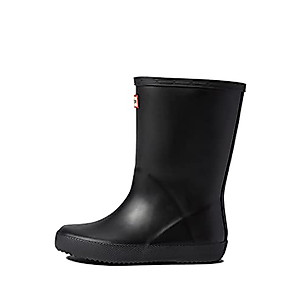 Hunter Little Kids Original First Classic Rain Boot, Black, 7