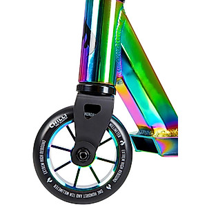 Chilli Rocky Neochrome, Complete Trick Scooter, Quality Freestyle Ride for Beginner and Intermediate, 110 mm Wheels, ABEC 9 Bearings, for Ages 8+