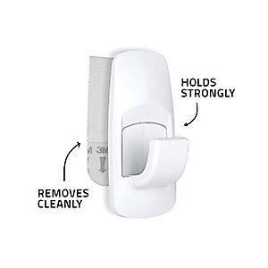 Command Jumbo Hook with Strips 17004ES- White, Pack of 1 with A Prep Pad for Fast and Easy Application