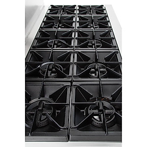 EMPURA 60" Freestanding Liquid Propane Range | Cooking Stove with Dual Standard Oven and (10) Cast-Iron Open Burners for Restaurant Hotel | 362,000 BTU | 60"W x 32-5/8"D x 60-3/8"H, Stainless Steel