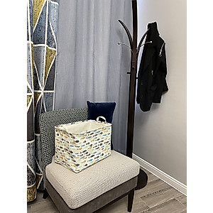 Essme Rectangular Fabric Storage Box,Collapsible Storage Basket Bins Organizer with Handles for Kids Room,Shelf Basket,Toy Organizer(Fish)