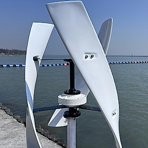 FLTXNY 800W 12V Vertical Axis Maglev Wind Turbine Generator VAWT Wind Power Generator Kits with LCD MPPT Charge Controller Charge 12V Battery Off Grid System