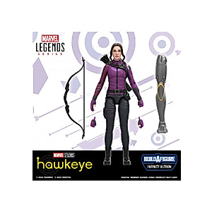Marvel Legends Series MCU Disney Plus Kate Bishop Hawkeye Series Action Figure 6-inch Collectible Toy, 3 Accessories, 1 Build-A-Figure Part