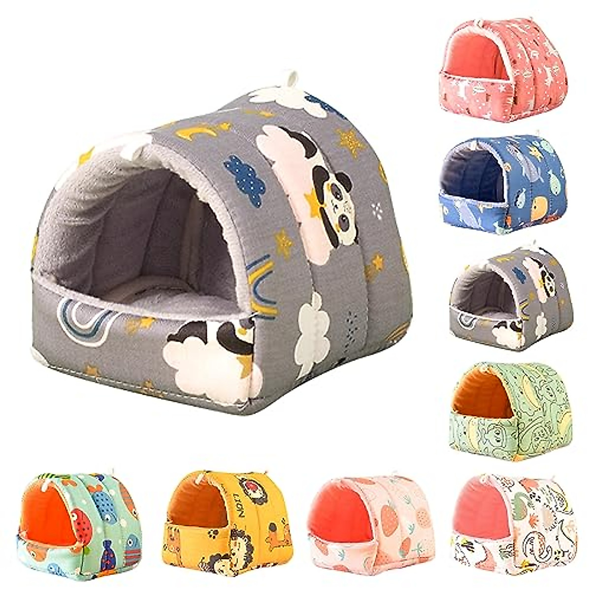 HPAWHOMEPART Parrot Bird Bed Hammock Winter Warm Bird Plush Nest Toy for Parakeet Comfortable Hanging Bird Bed for Cage (XL, Grey)