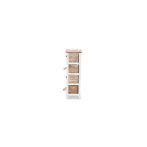 Baxton Studio Palta Modern and Contemporary Two-Tone White and Oak Brown Finished Wood 4-Drawer Storage Unit