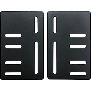 Lussuoso Furniture Modi-Plate Bed Frame AdapterConnector, Heavy Duty Bed Frame Modification to Connect HeadboardFootboard, Steel Bracket, Hardware Included 2 PC Set, Black