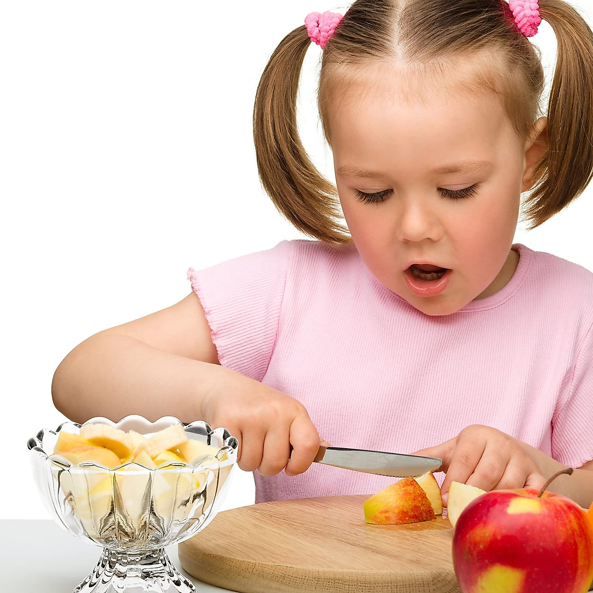 Beautyflier Glass Dessert Bowls Set, 5.6oz Glass Ice Cream Cups Small Trifle Cute Footed Sundae Glasses Dessert Bowl for Dessert, Sundae, Ice Cream, Fruit, Salad, Snack, Cocktail, Condiment, 2Pack