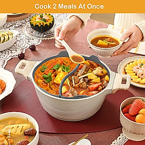 Slow Cooker Divider Liner for 6 QT Crockpot, Food Grade Silicone Reusable Leakproof Crockpot Divider, NON BPA Dishwasher Safe Slow Cooker Liner for 6 Quart Pot (2 Compartments)