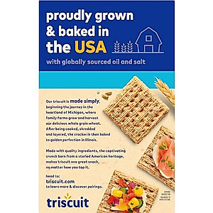Triscuit Hint of Sea Salt Whole Grain Wheat Crackers, Vegan Crackers, 8.5 oz