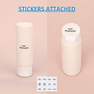 TSA Approved Travel Bottles Set for Toiletries 50ml 1.7oz Squeeze Bottle Travel Size Container Kit Portable Leak Proof Refillable Cosmetic Airplane Essential Shampoo Conditioner Body Lotion Shower Gel