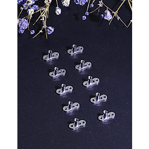 Uqnwbdq G23 Titanium Dermal Base Dermal Piercing Jewelry Hypoallergenic implant medical Dermal Anchor Top Dermal Jewelry kit Surgical Stainles Steel Diamond Microdermal Piercing Jewelry for Women Men