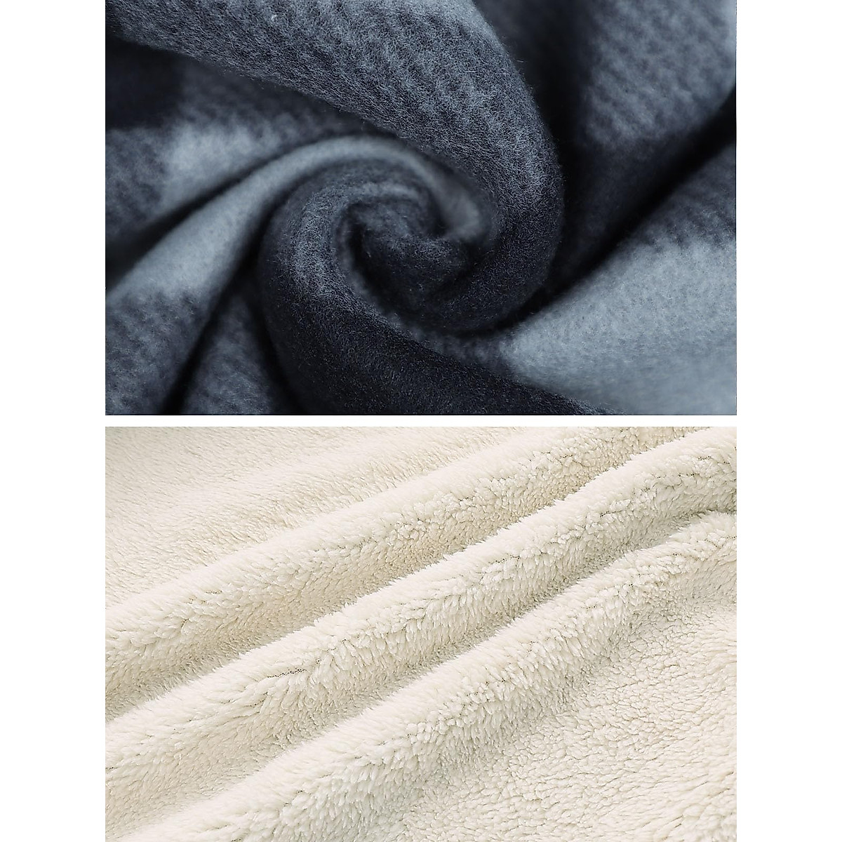 Facitisu Flannel Shirt for Men Zip Up Fleece Warm Plaid Sherpa Lined Hoodie Jacket Big and Tall Winter Coats