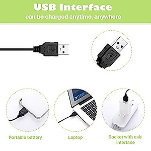 Honoson Head Shaver Power Cord Replacement Electric Shaver Charger Razor Cord USB Cable Charging Data Line and 5 Pieces Cleaning Brush Clipper Compatible and Reliable