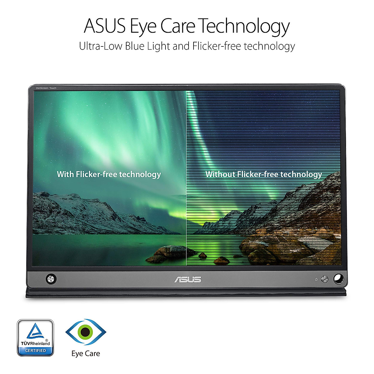 ASUS Zenscreen MB16AMT 15.6 inches Full HD Touch Screen W/Foldable Smart Case (Renewed)