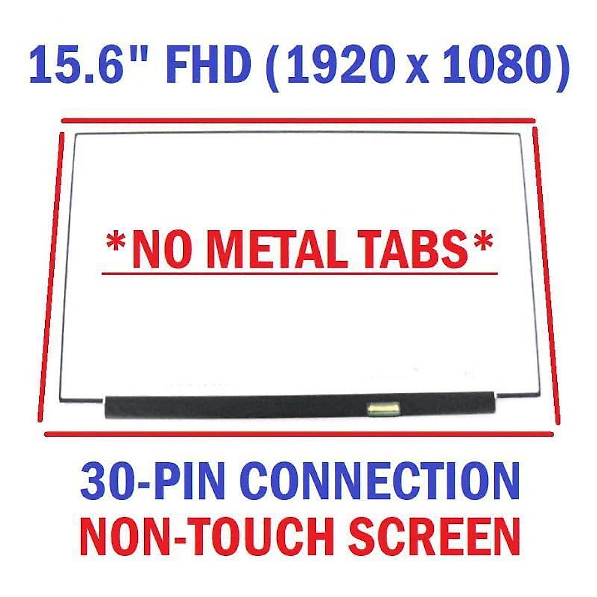 15.6" Screen Replacement for Lenovo 5D11B60448 60Hz LCD Display Panel 30Pins FHD 1920(RGB)*1080 Non-Touch