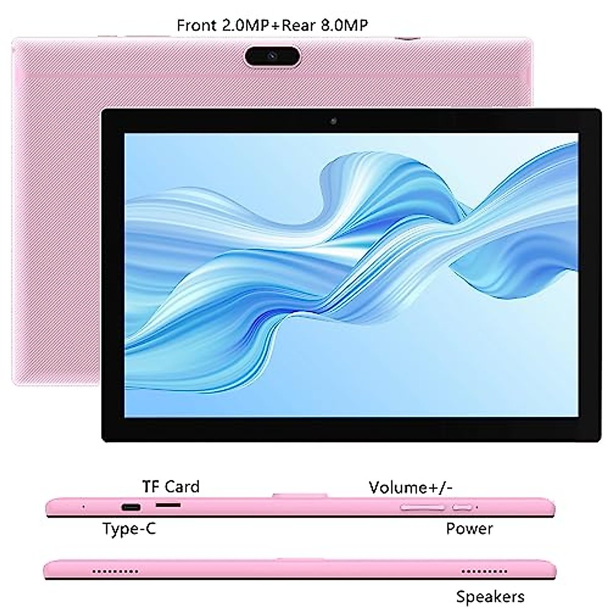 Android 11 Tablet 10.1 Inch Tablets, 2023 Upgraded 2 in 1 Tablet with Keyboard, Include Mouse/Case/Stylus/Tempered Film, 4GB RAM+64GB ROM(Max 512GB), 8MP Camera 6000mAh Battery 10" FHD Android 11 Tab
