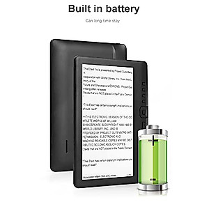 E Reader, 7in Color TFT LCD 16:9 Screen HD 800x480 eBook Reader, Portable Waterproof E Paper E Book Reader Audio Player with Headphone and Protective Case, for EPUB PDF TXT(16GB)