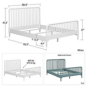 Little Seeds Rowan Valley Linden Kids’ Full Size Teal Bedframe Platform,