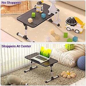 NEARPOW Laptop Bed Tray Table, Adjustable Laptop Bed Stand, Portable Standing Table with Foldable Legs, Foldable Lap Tablet Table for Sofa Couch Floor - Medium Size