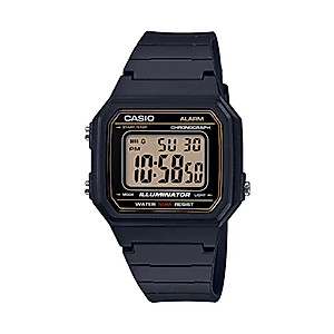 Casio Men's 'Classic' Quartz Resin Casual Watch, Color:Black (Model: W-217H-9AVCF)